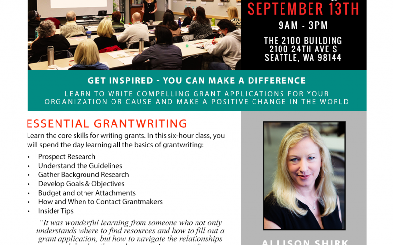 Spark the Fire Essential Grantwriting Class - Seattle Business magazine